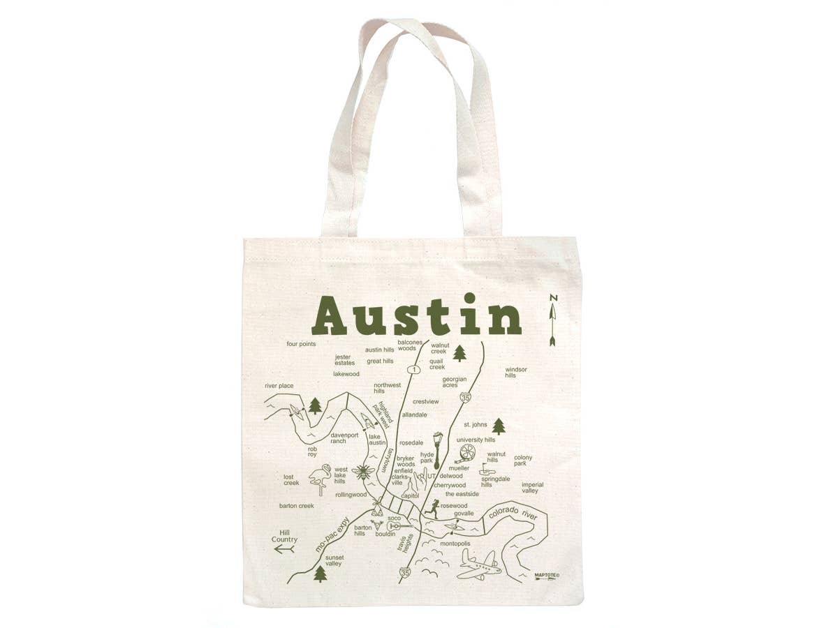 Austin Grocery Cotton Canvas Tote – Maptote