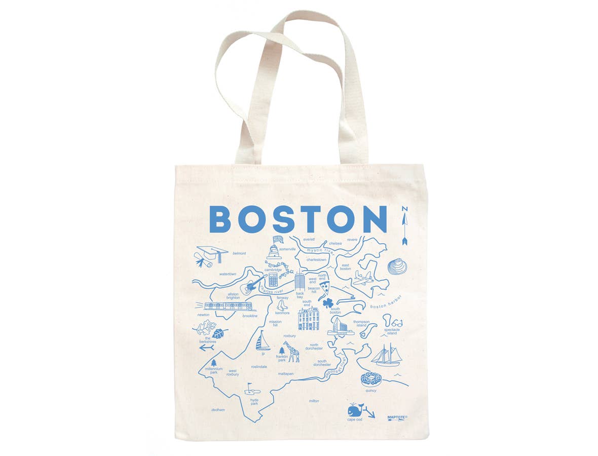 Boston Grocery Cotton Canvas Tote – Maptote