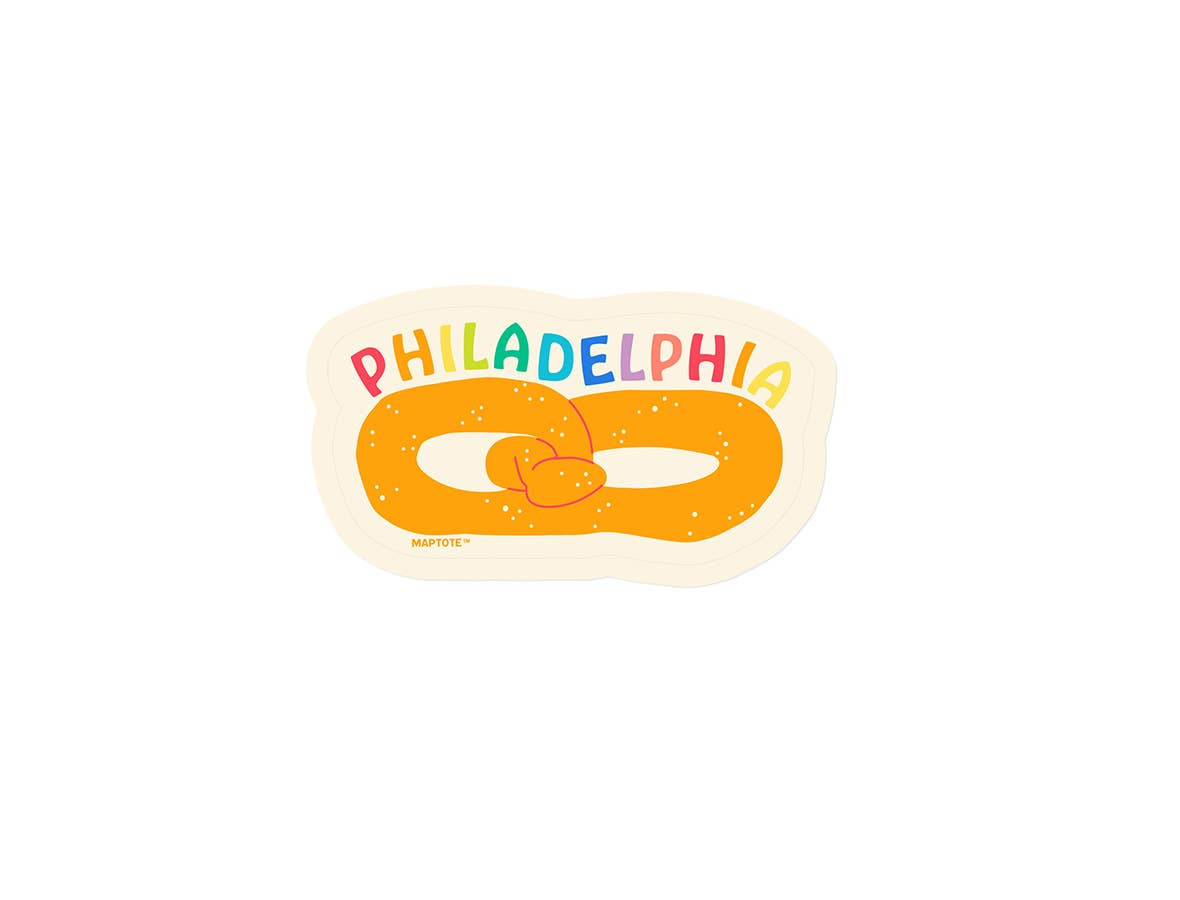 Philadelphia Rainbow Pretzel Sticker – Maptote