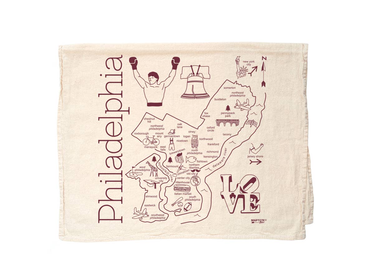 Philadelphia Tea Towel – Maptote