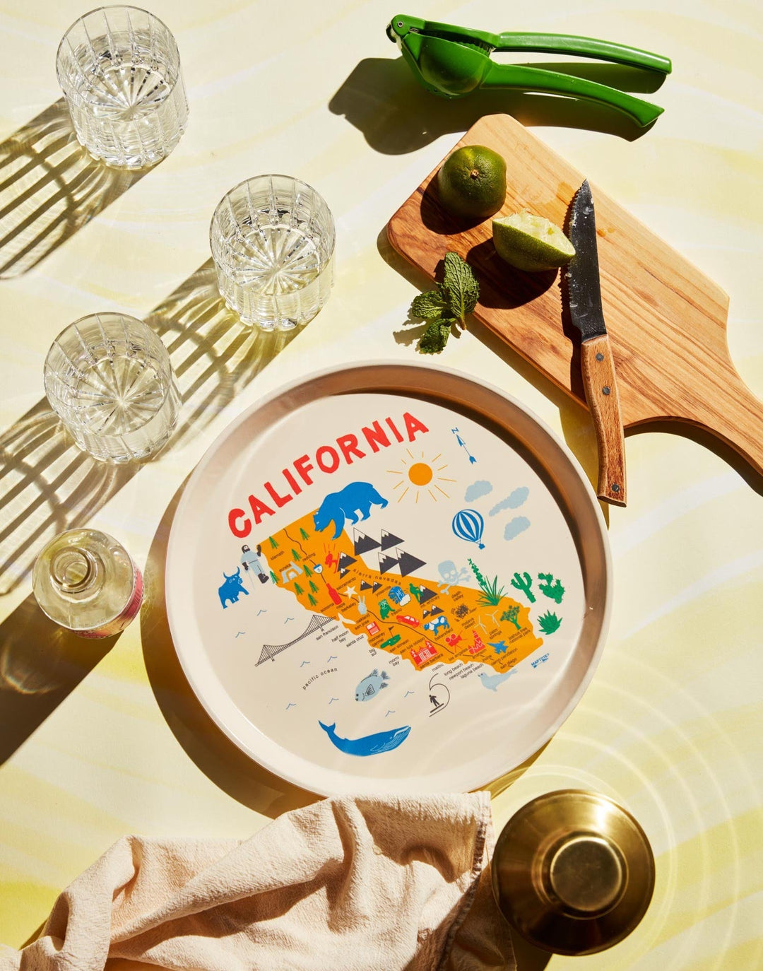 Round Trays - Handmade Map Home Accessories | Maptote