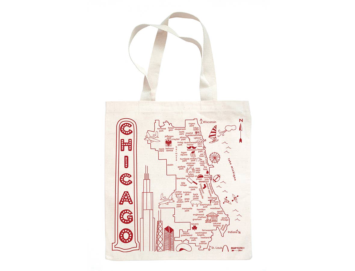 Chicago Grocery Cotton Canvas Tote – Maptote