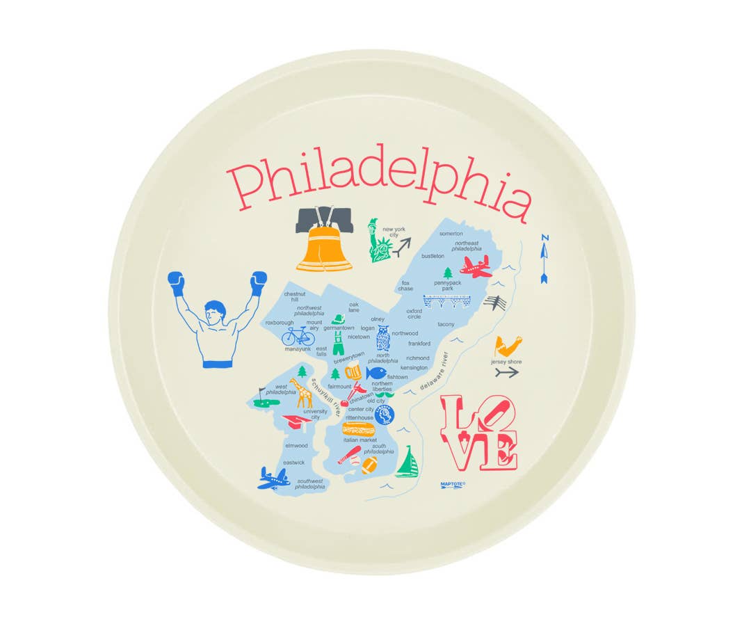Philadelphia Round Tray - Iconic Fiberglass Serving Tray – Maptote